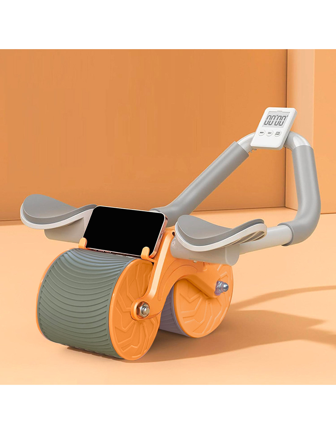 Rullo Automatico per Esercizi Addominali AB Roller con Rimbalzo Automatico
