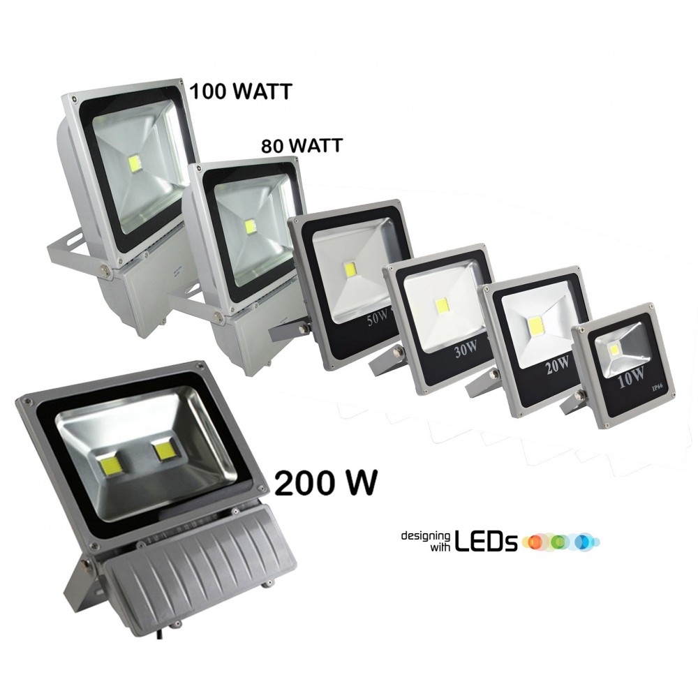 Faro led SLIM faretto alta luminosita' luce gialla calda 10W 20W...