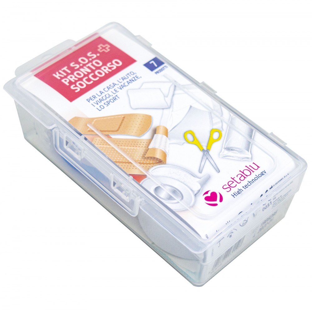SETABLU Kit SOS Pronto soccorso 931507 cerotti forbicine bande idrofile ... SETABLU Kit SOS Pronto soccorso 931507 cerotti forbicine bande idrofile ...
