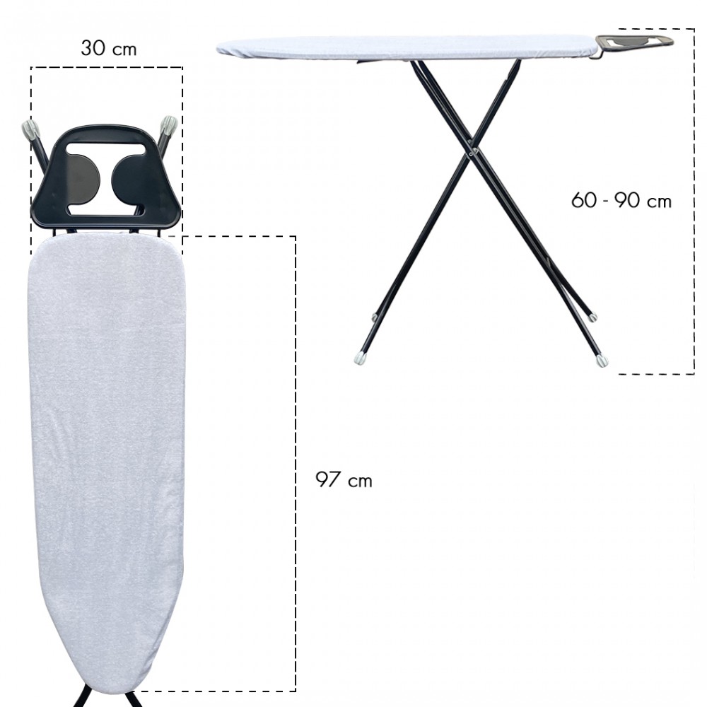 Asse da Stiro 782908 Struttura Alluminio Regolabile in Altezza con ...