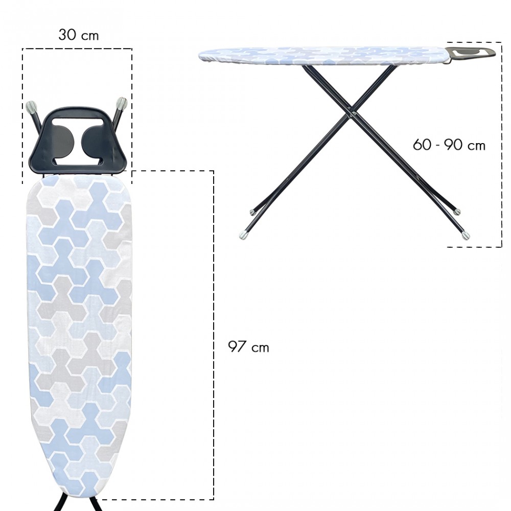 Asse da Stiro 782885 Struttura Alluminio Regolabile in Altezza con ...